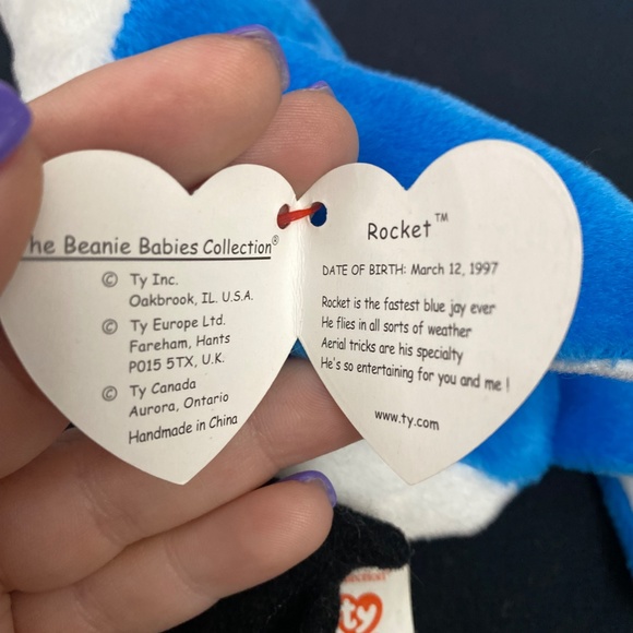 Ty | Toys | Ty Beanie Babies Rocket The Bluejay 997 5 Tall | Poshmark